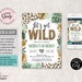 Editable Let's Get Wild Leopard Print Birthday Invitation Boy, Jungle ...