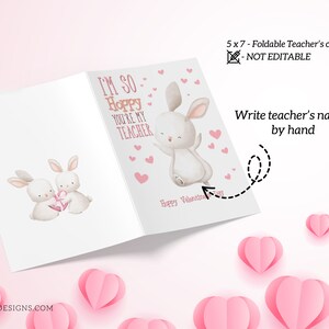Printable Bunny Valentine Tags, Bunny Valentine Cards for Kids ...