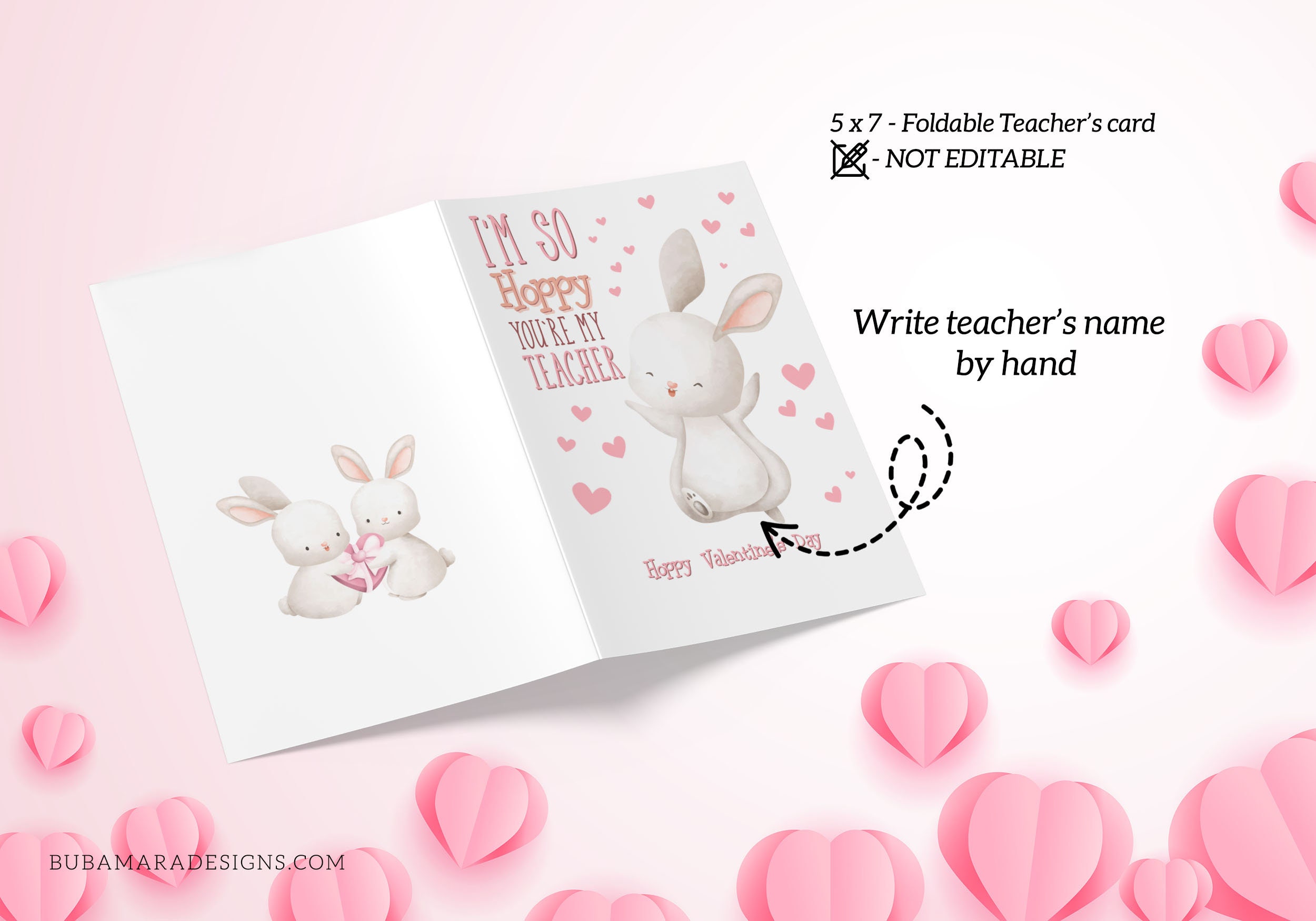 Printable Bunny Valentine Tags, Bunny Valentine Cards for Kids ...