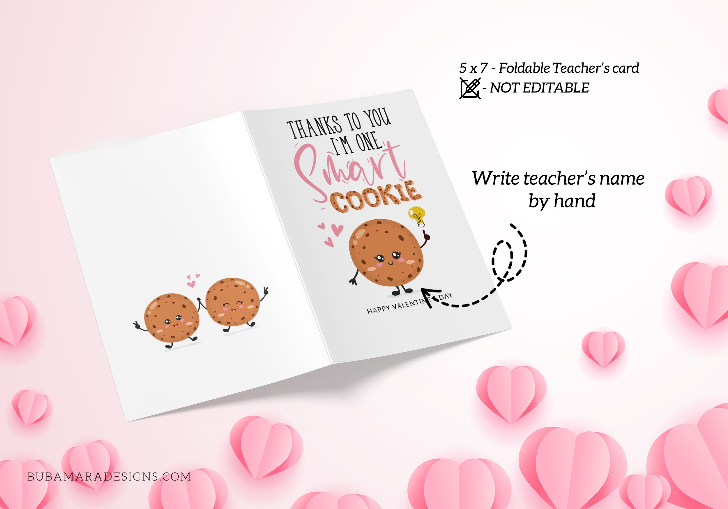 Printable Cookie Valentine Cards, Cookie Valentine Tags for Kids ...