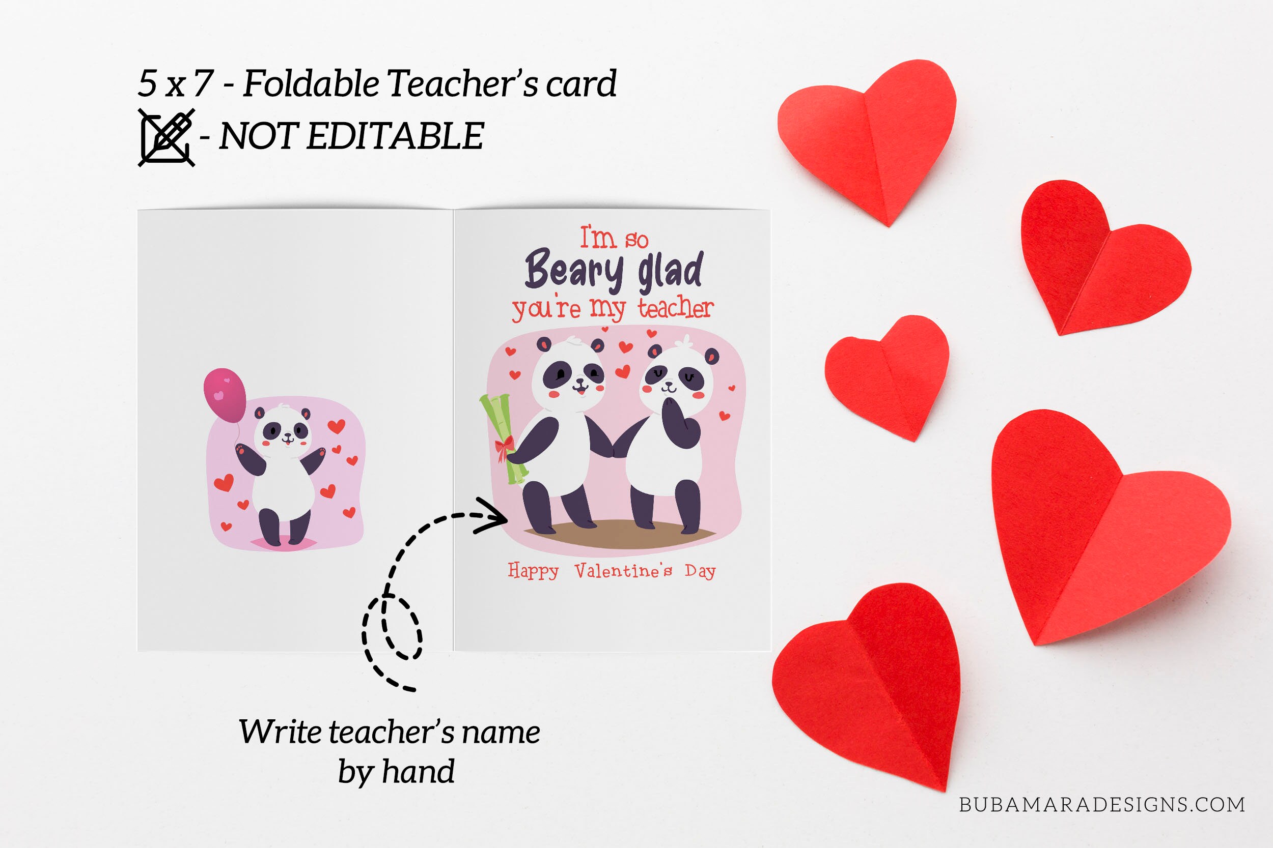 Printable Panda Valentine Cards, Panda Valentine Tags for Kids ...