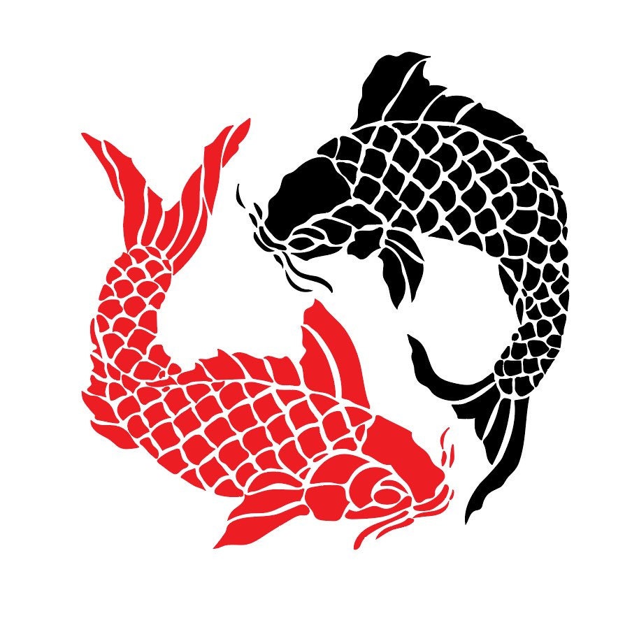 Koi Fish Circle - File Download - Svg, Png, Dxf, Eps, Jpeg File Formats ...