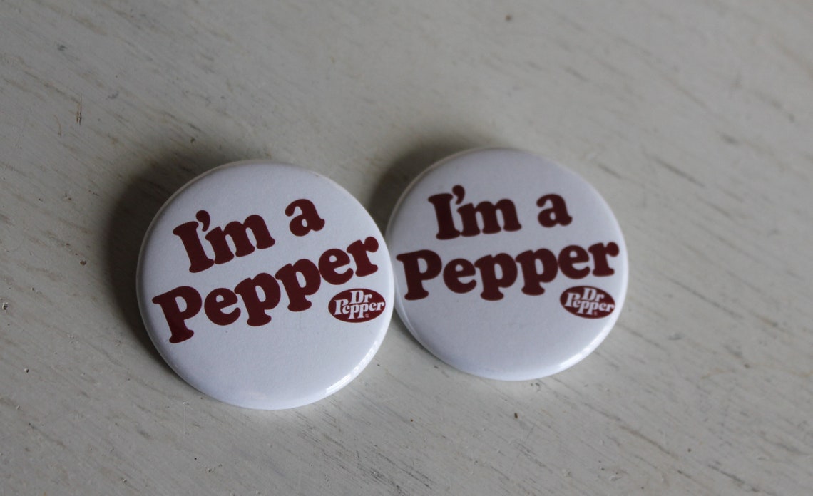 Vintage Dr Pepper Pinback button Pin I'm a Pepper pin | Etsy