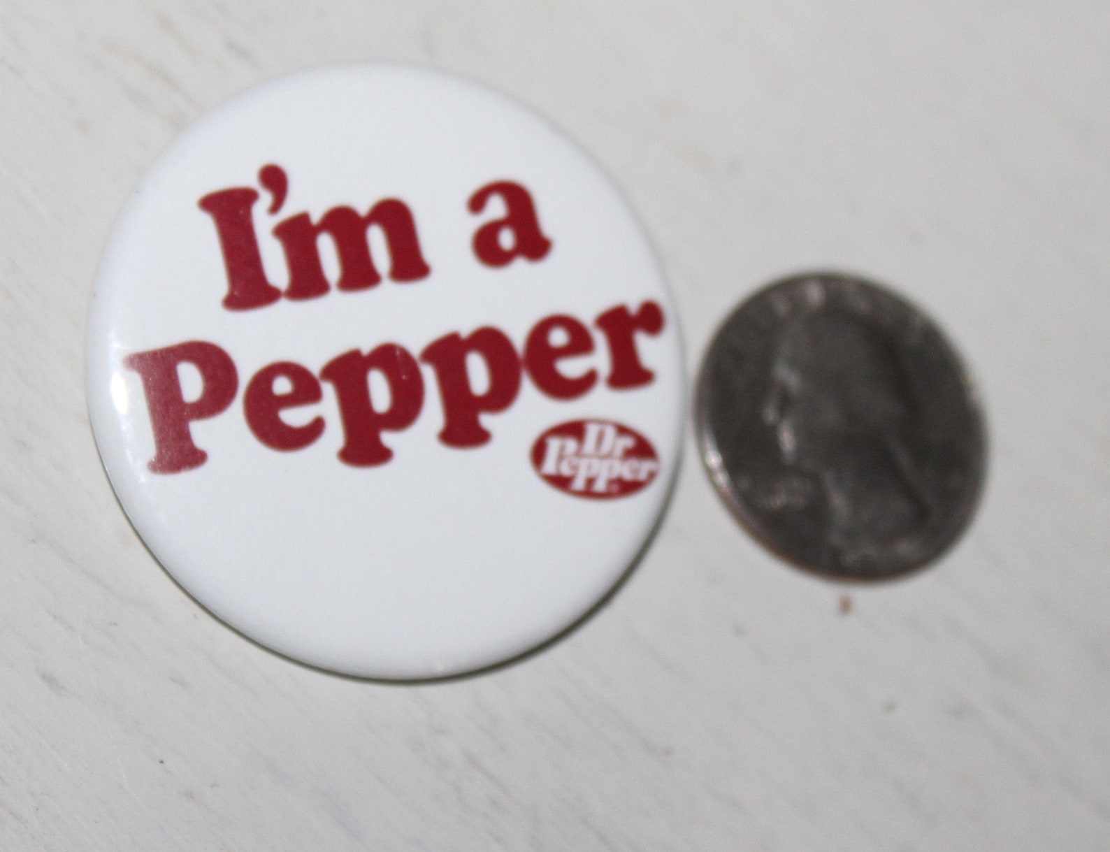 Vintage Dr Pepper Pinback Button Pin - I'm a Pepper Pin - Etsy
