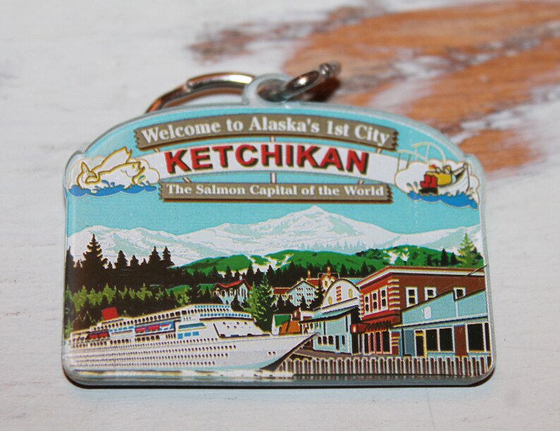 Ketchikan Alaska Key Chain Alaska's First City Salmon | Etsy