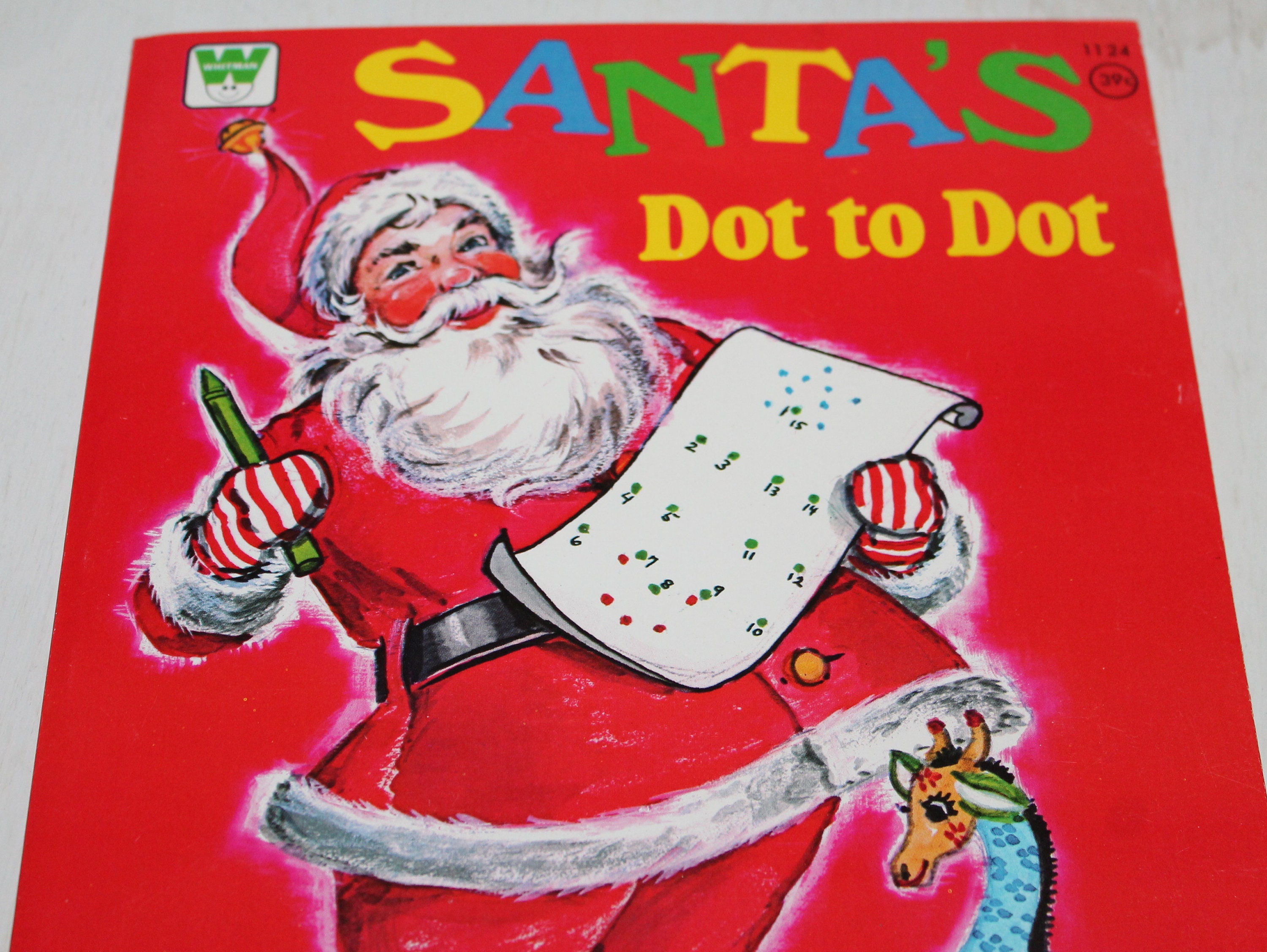 Vintage Santa Dot to Dot Coloring Book Florence Sarah Winship Christmas ...