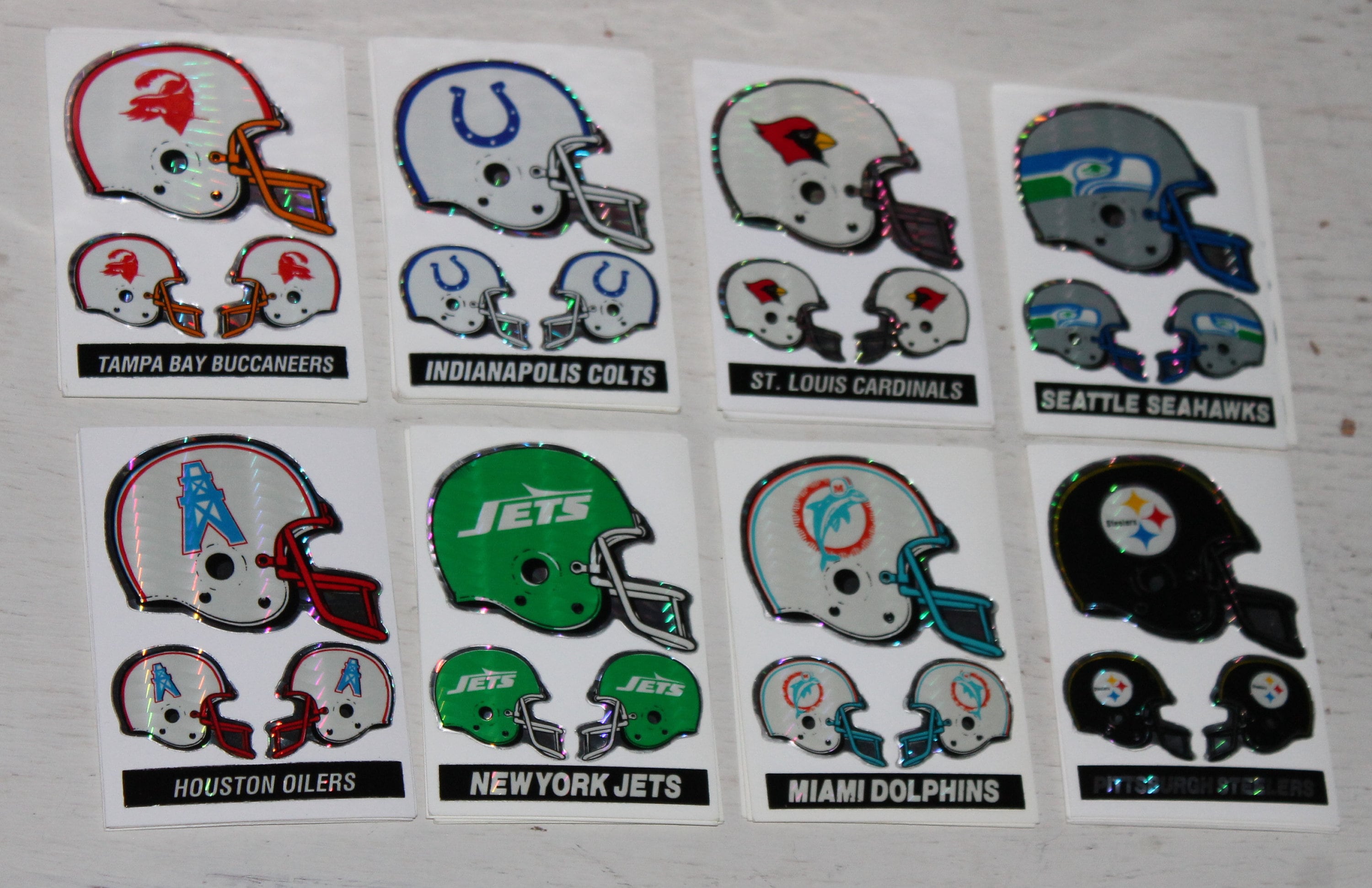 Vintage NFL Football Team Sticker Souvenirs - Vikings, Broncos, Packers ...
