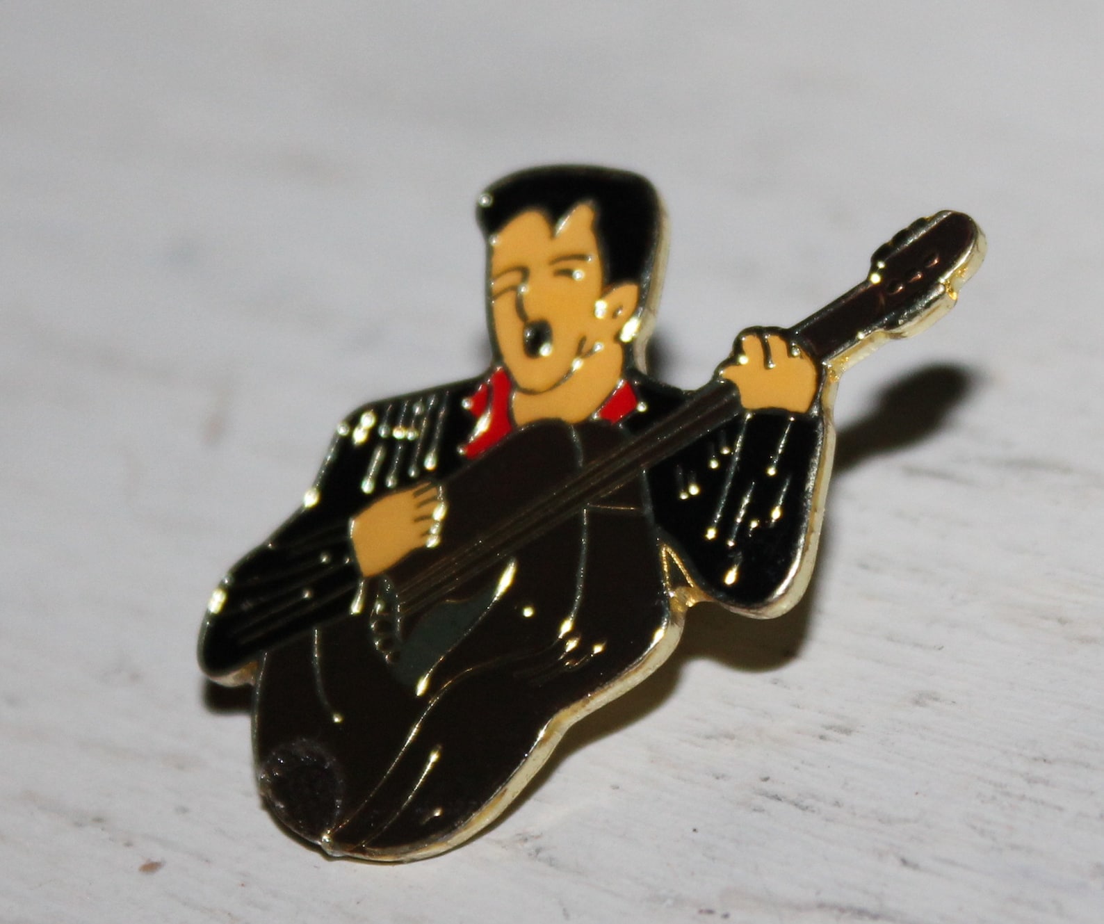 Elvis Presley Guitar Lapel Pin - Rockabilly Enamel Pinback Pin, Rock ...