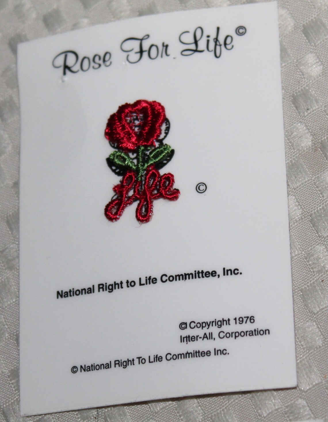 Vintage Red Rose Life Stick or Sew Patch Applique by National - Etsy