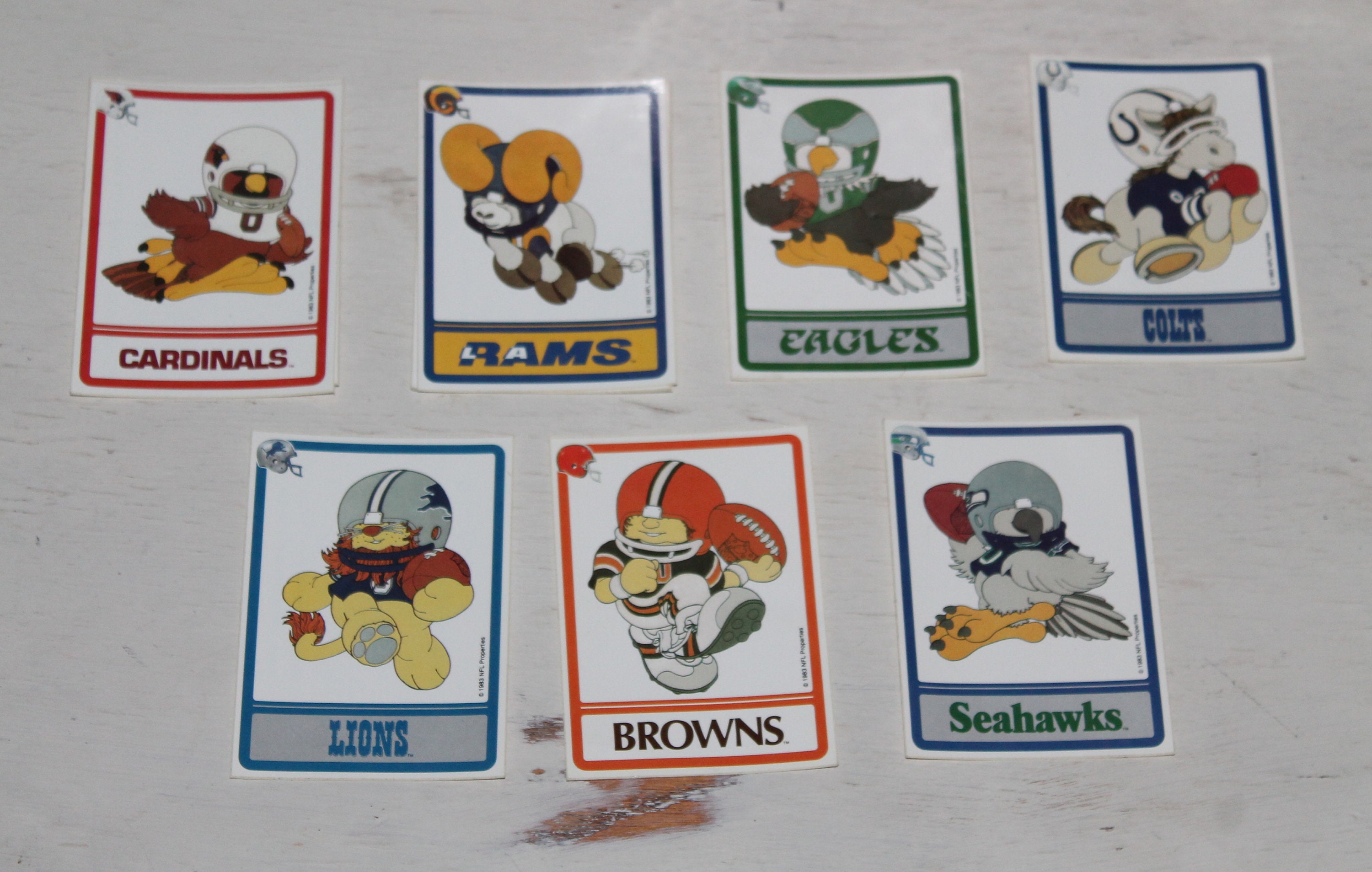 Vintage NFL Football Team Sticker Souvenirs - Eagles, 49ers, Chargers ...