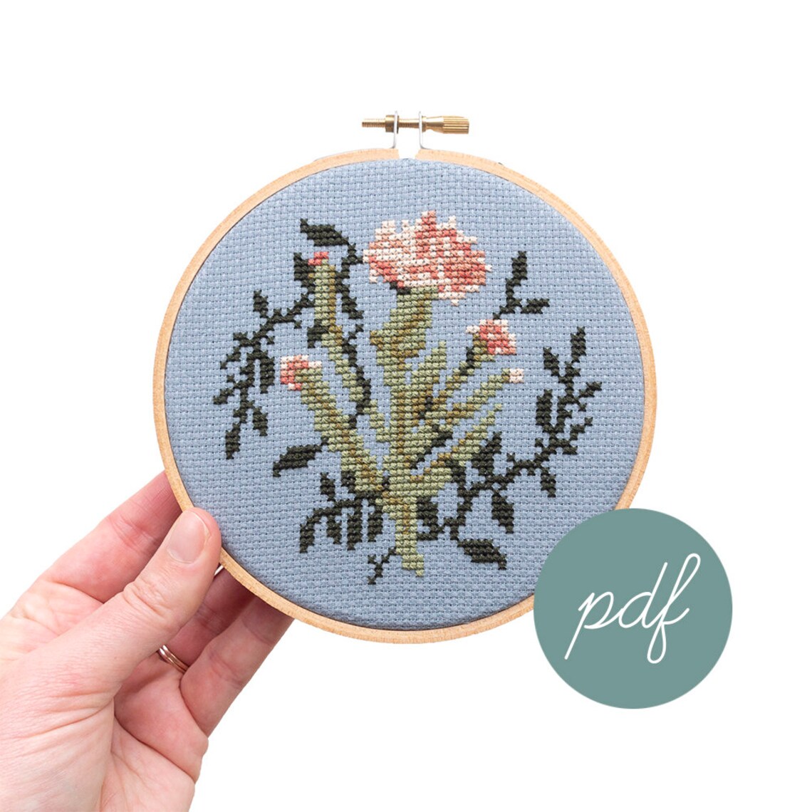 Dianthus Modern Cross Stitch Pattern PDF Only | Etsy