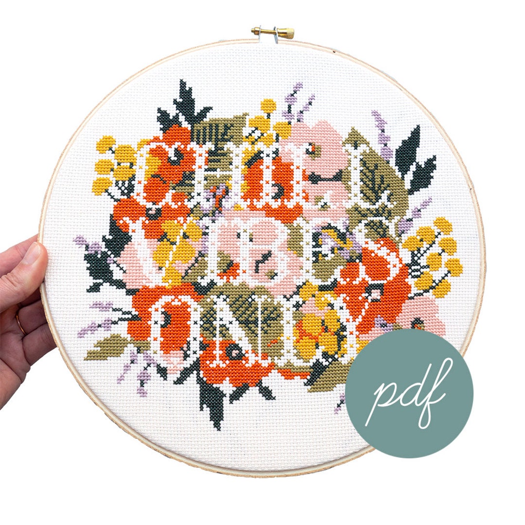 Chill Vibes Only, Large Modern Cross Stitch Pattern *PDF Only - Etsy