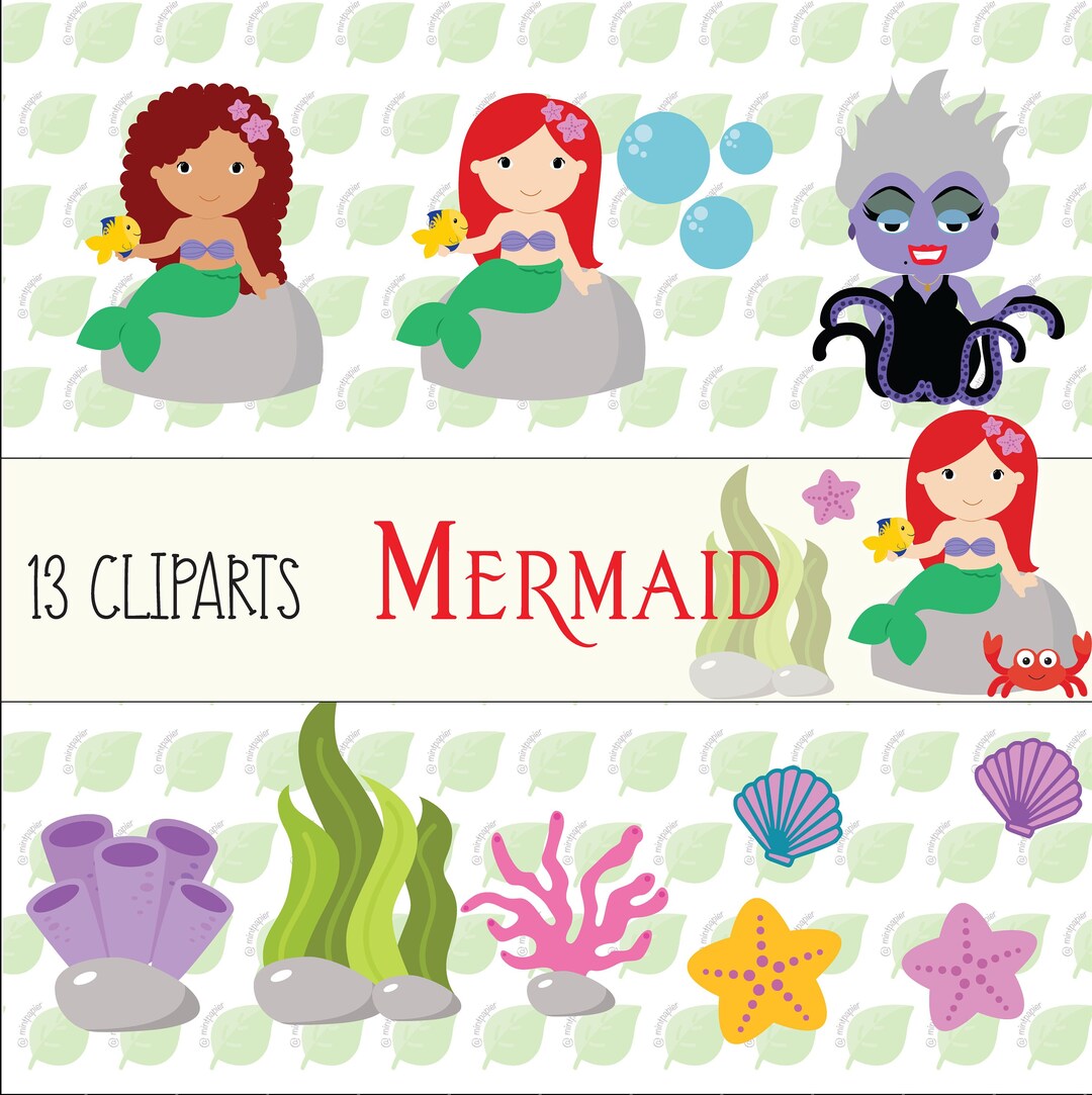 Mermaid Clipart / Instant Download / PNG - Etsy