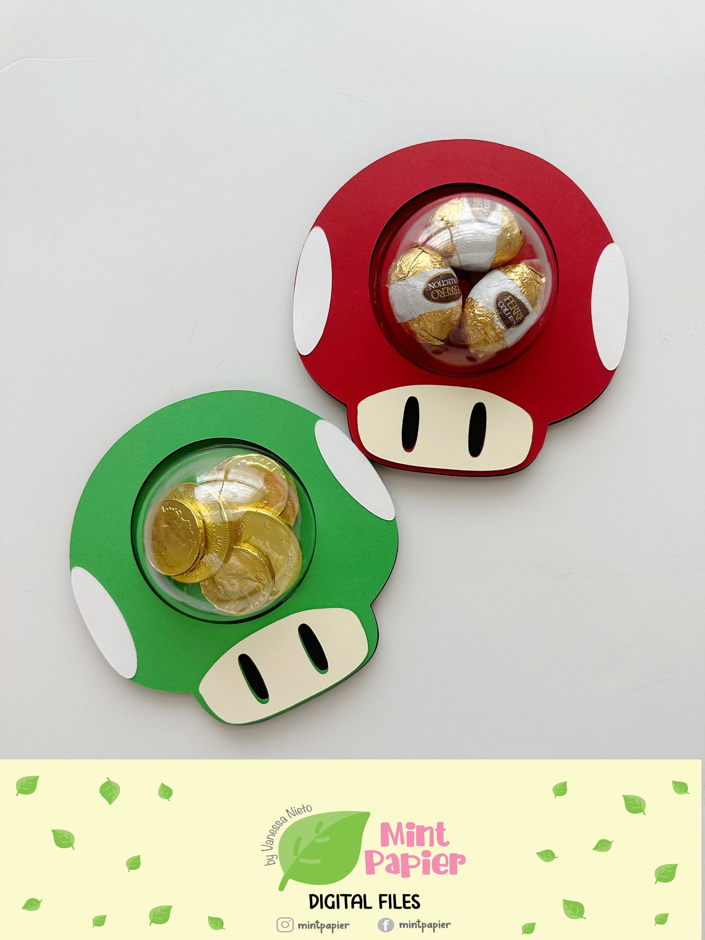 MARIO GAME MUSHROOM Candy Holder/ Svg File - Etsy