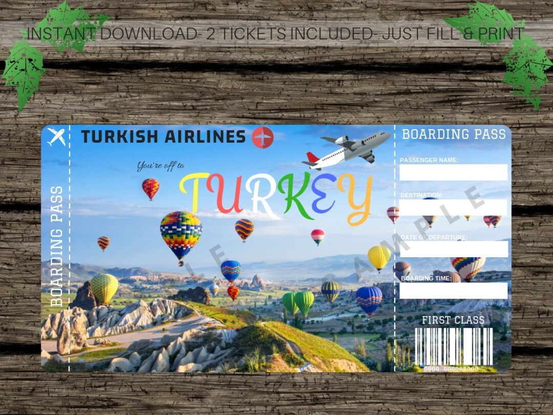 TURKEY SURPRISE Trip Ticket. - Etsy