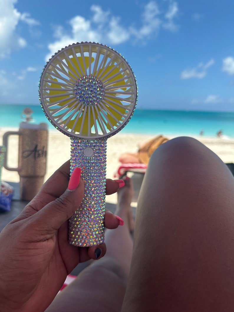 Rhinestone Fan - Etsy