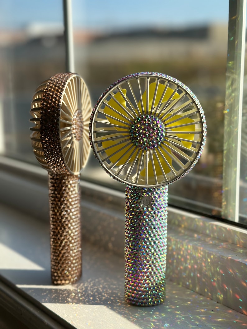 Rhinestone Fan - Etsy