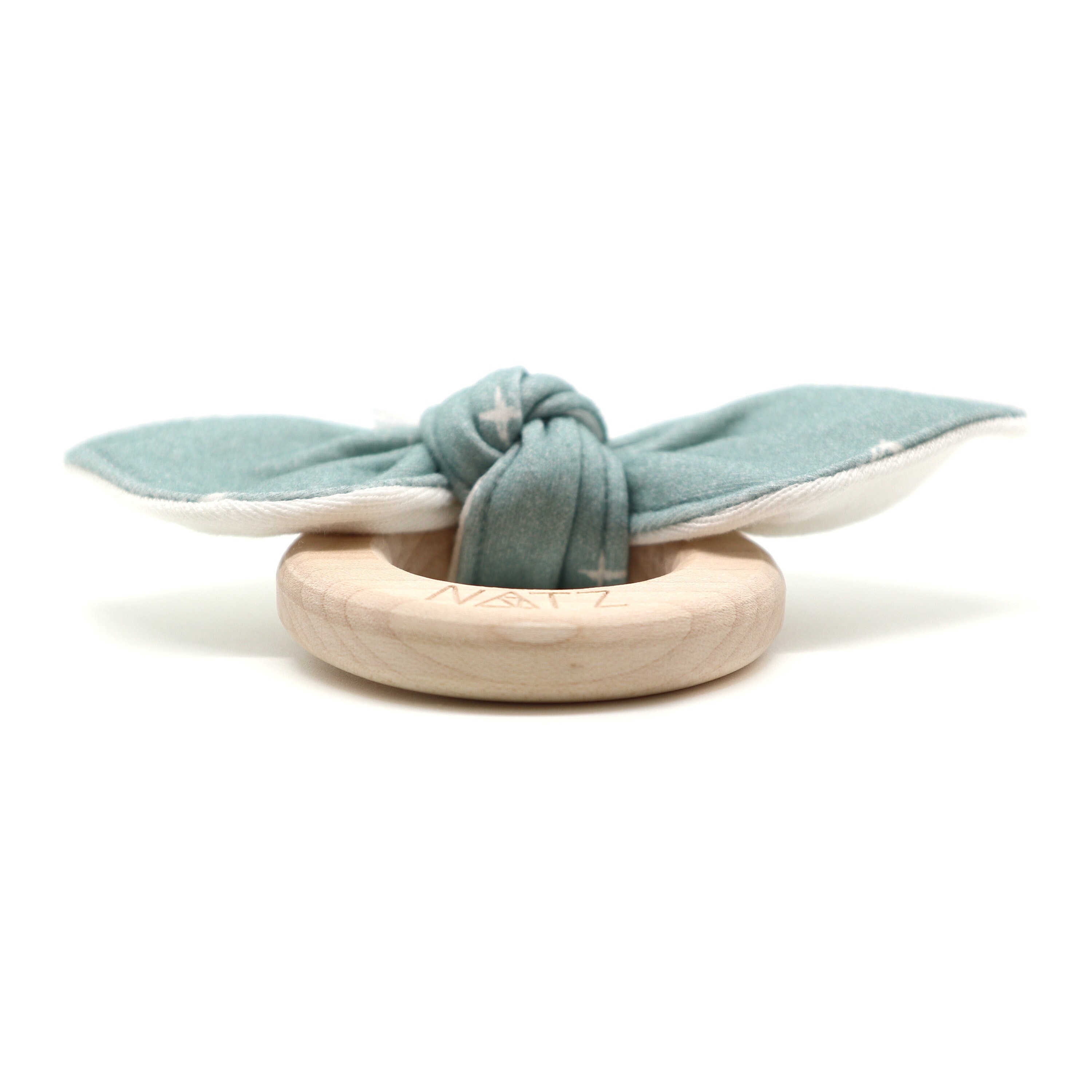 Baby Rattle Green Organic Bamboo Teething Toy | Etsy