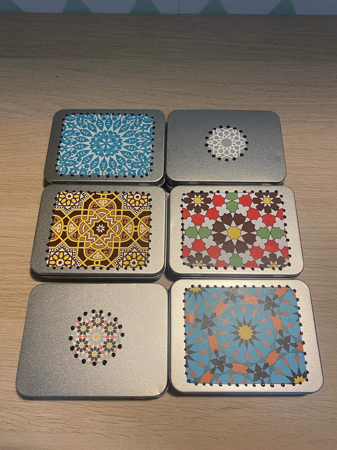 Multipurpose Metal Box With an Imitation Arabic Tile Design. 𝔸ℝ𝔸𝔹𝕀𝔸ℕ ...