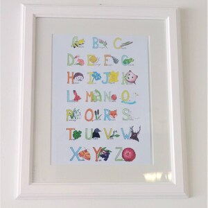 ABC Print, Alphabet, Spring, Nature Theme, Nursery Decor, Education ...