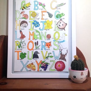 ABC Print, Alphabet, Spring, Nature Theme, Nursery Decor, Education ...