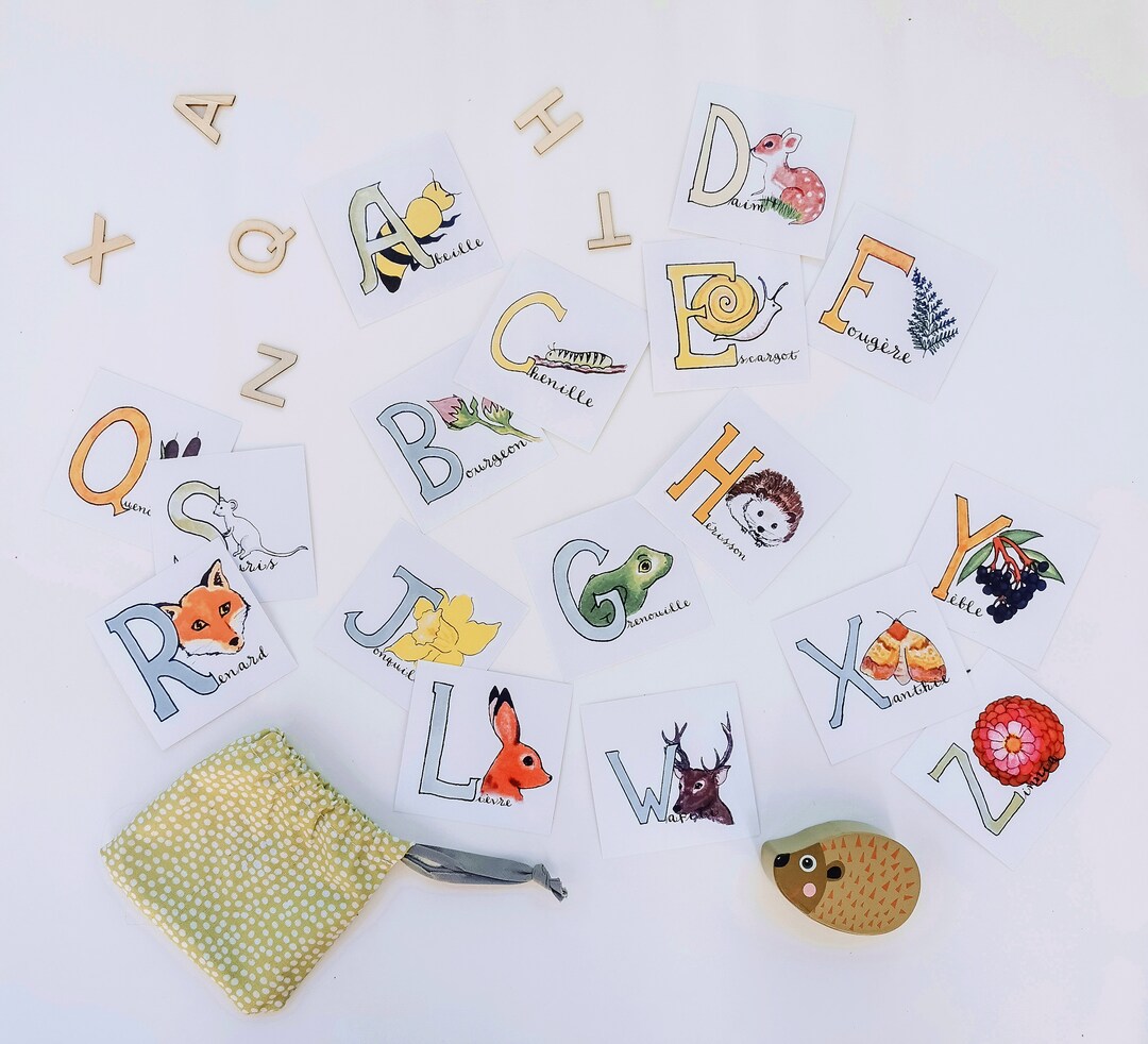 ABC Print, Alphabet, Cards, Game, Education, French Alphabet, Nature ...