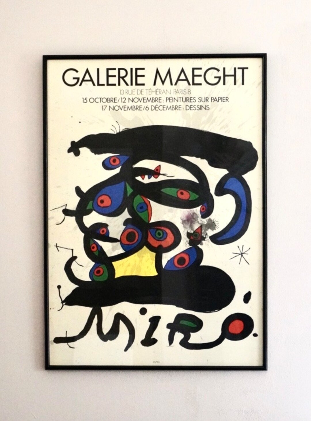Joan Miro Galerie Maeght Lithograph Exhibition Poster 1971 - Etsy
