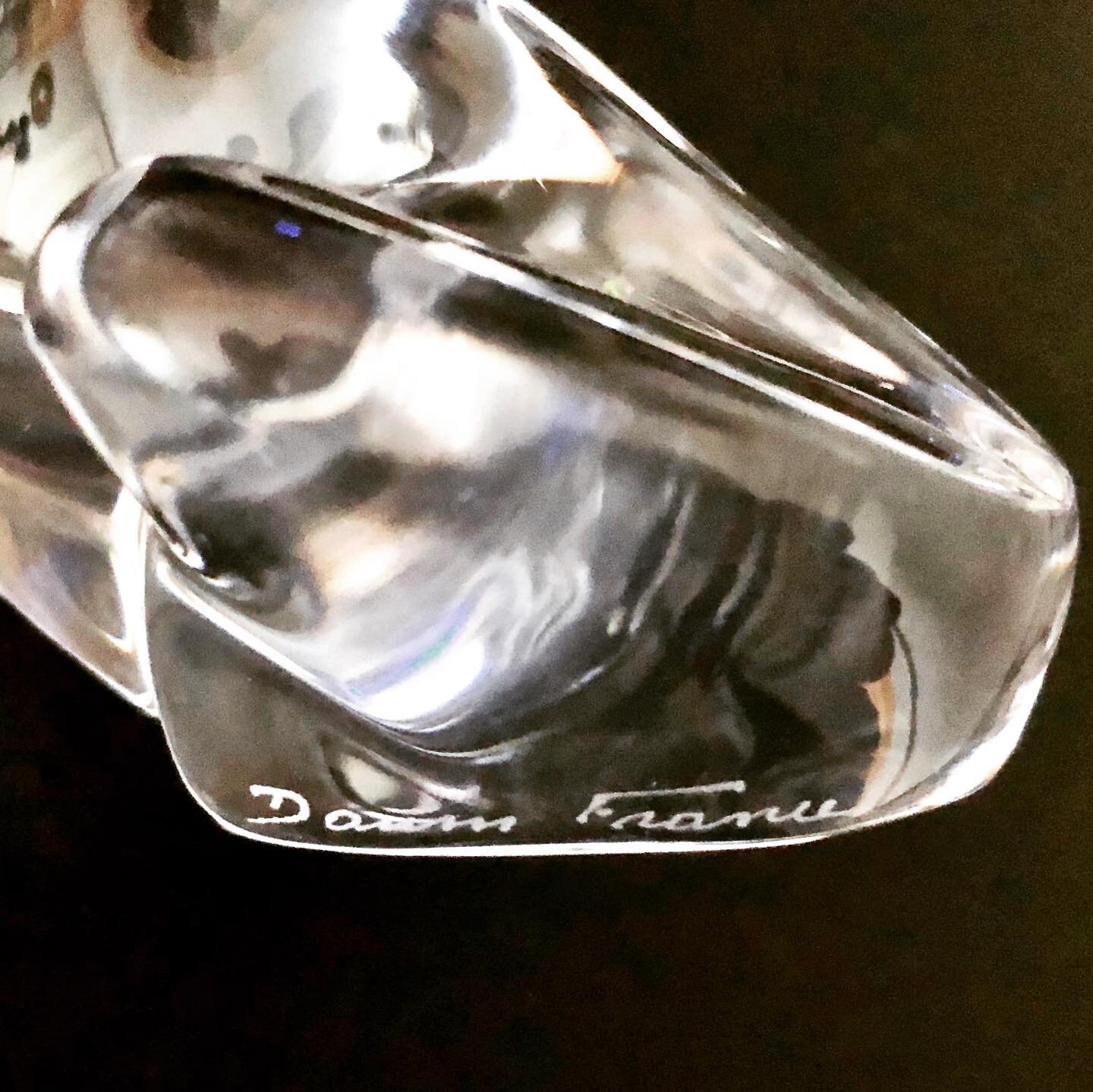 Vintage Daum France Crystal Frog Figurine Paperweight - Etsy