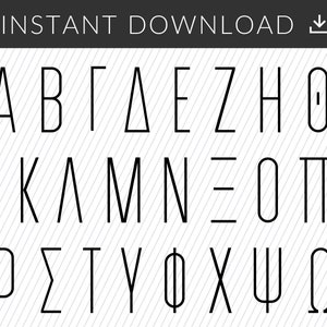 Greek Letters SVG Font | Greek Alphabet Digital File | Sorority Letters ...