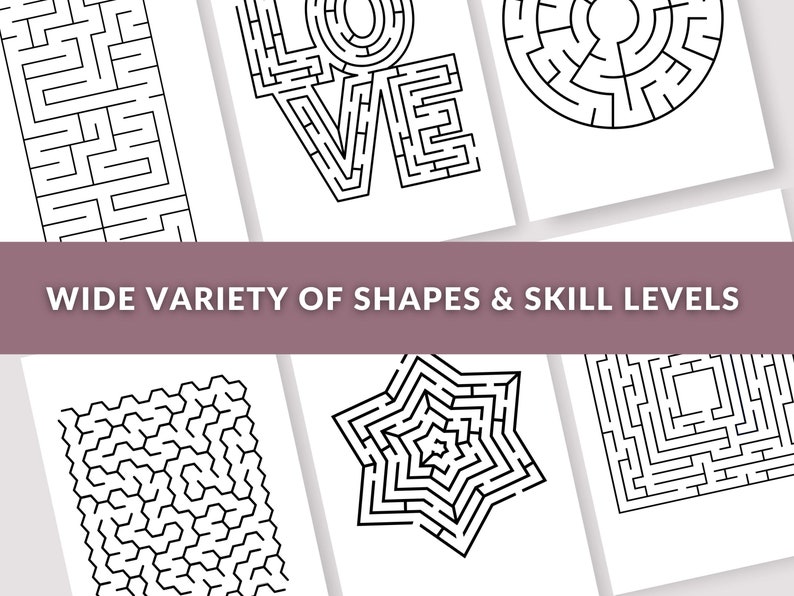 Maze Activity Bundle | Printable Activity Sheet Book | Digital Puzzle ...