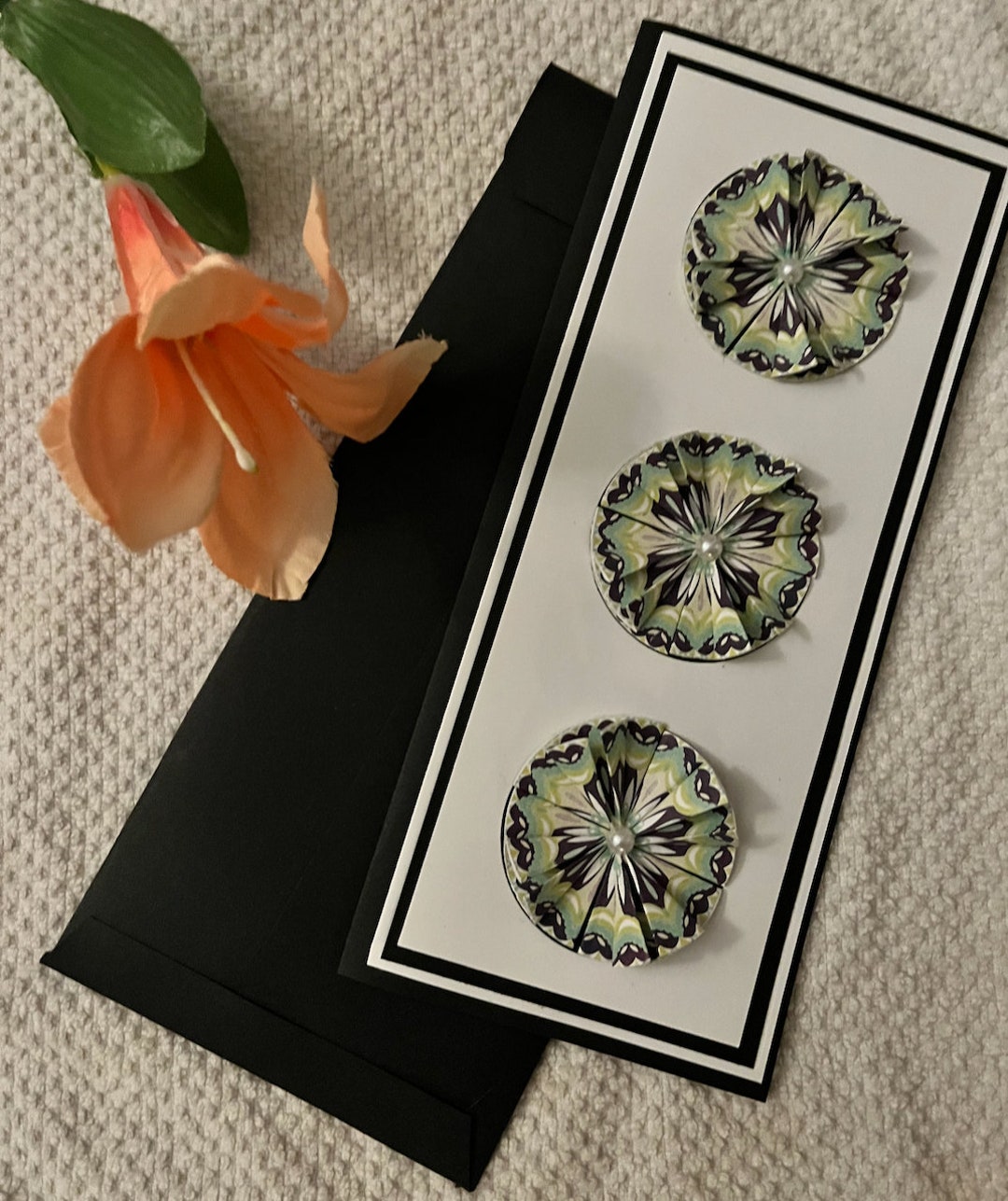 3 Rosette Tea Bag Fold Card for All Occasions - Etsy