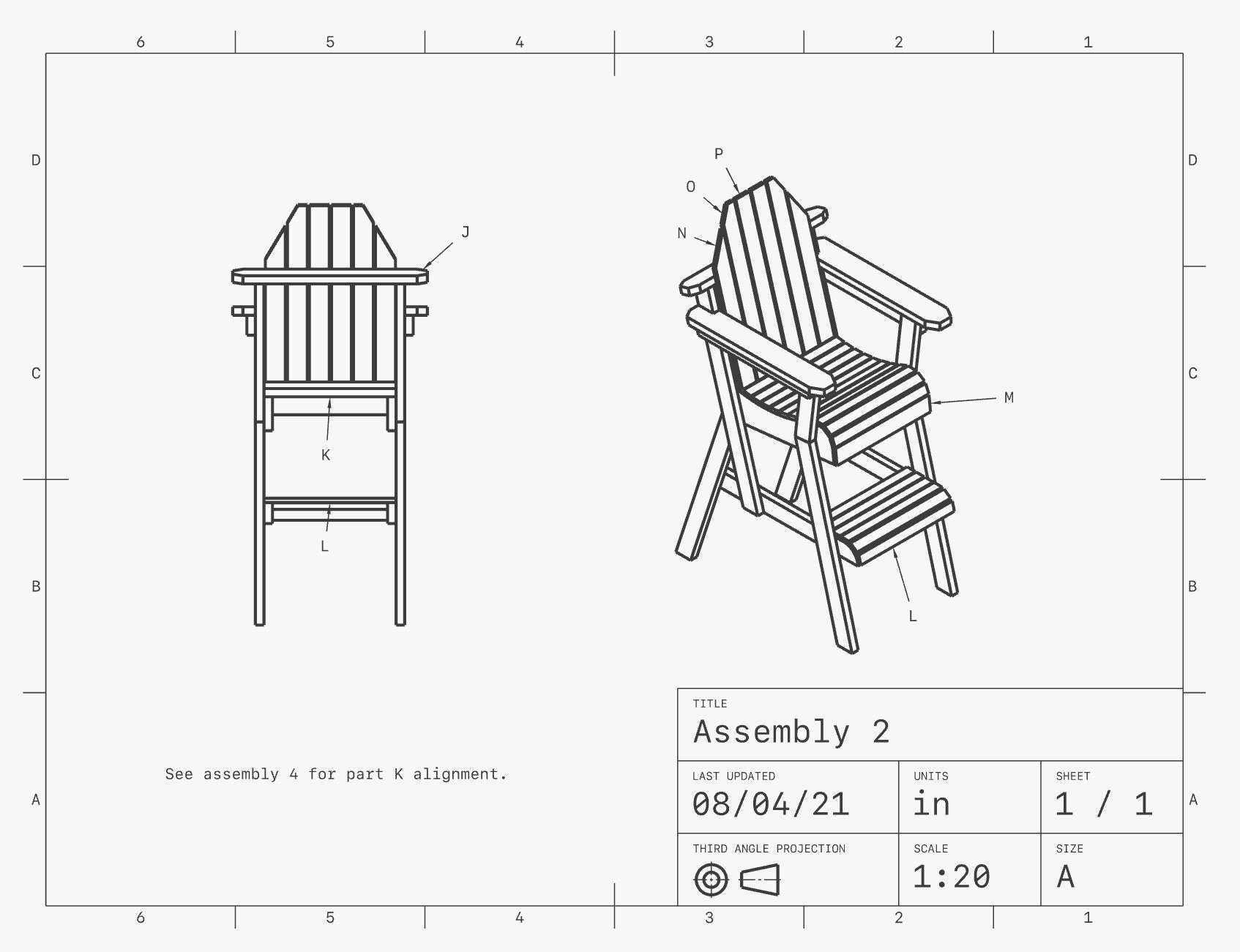 Tall Adirondack Chair Plans PDF and OBJ Files - Etsy