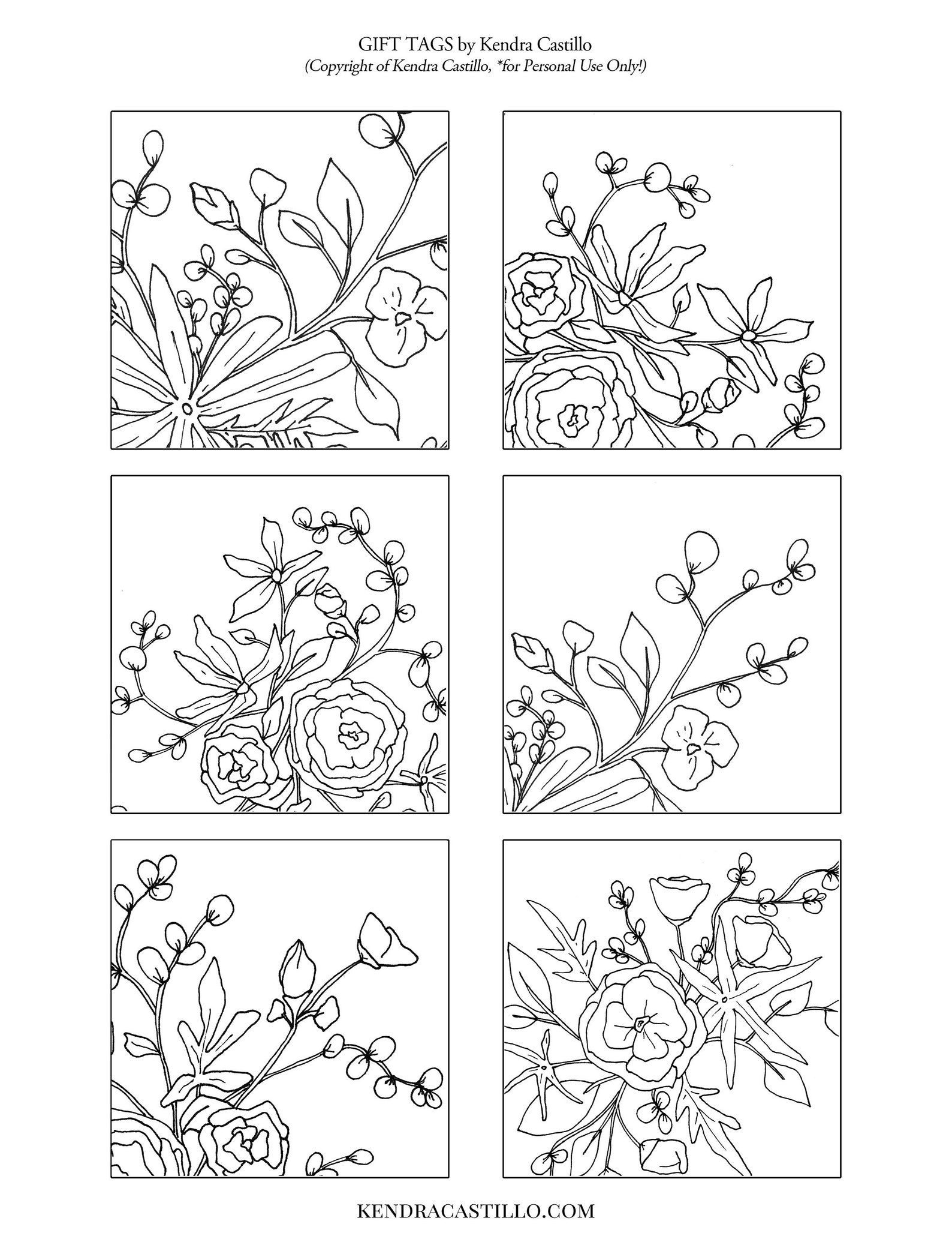 Printable Flower GIFT TAGS Perfect for Holiday Gift Wrapping. - Etsy