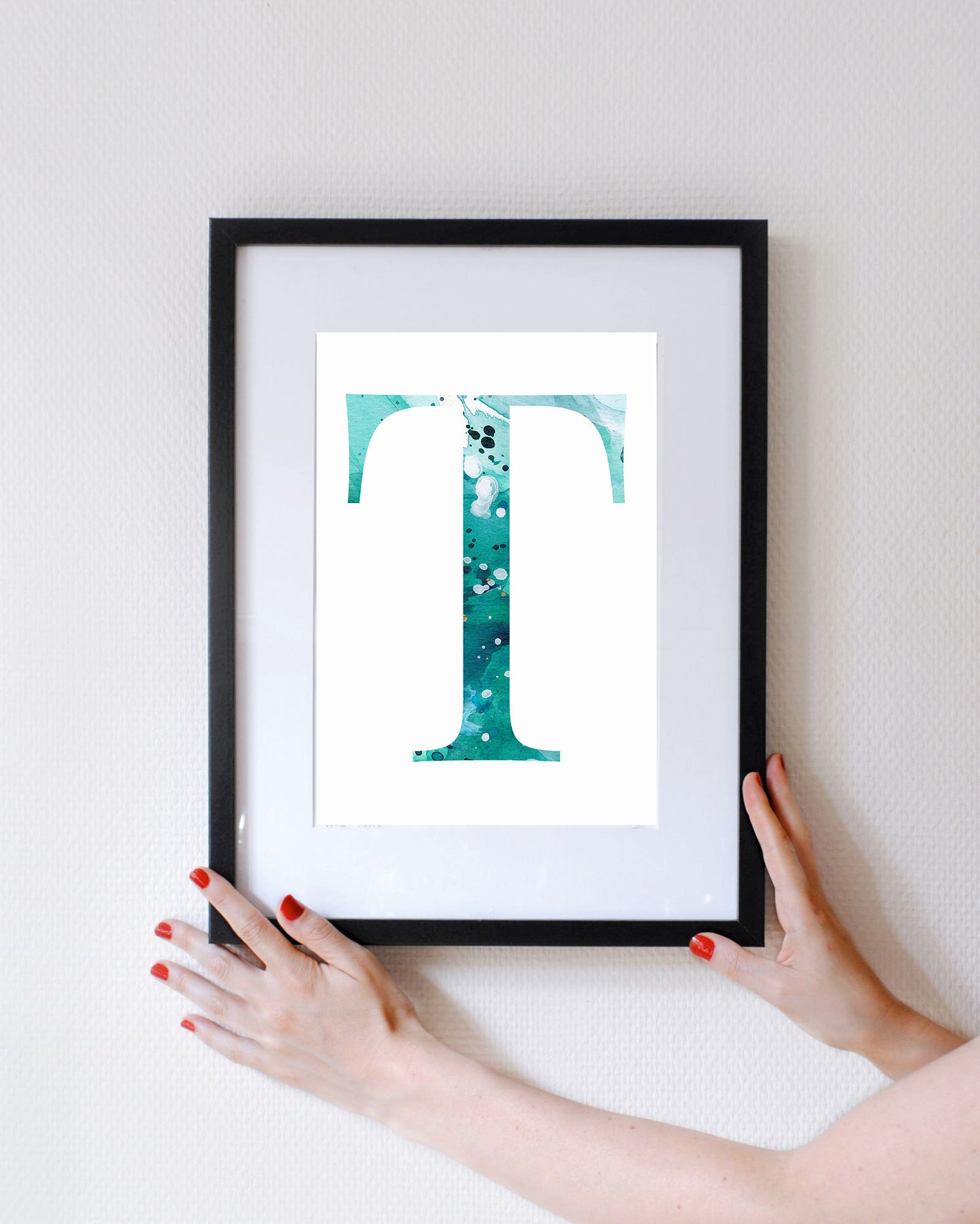Letter T Art Print, Digital Download, Vertical Print, T Name Room Decor, Nursery Art, Office ...