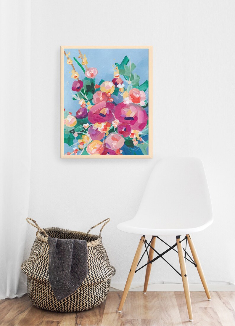 Printable Abstract Flower Print Multicolored Art Colorful - Etsy
