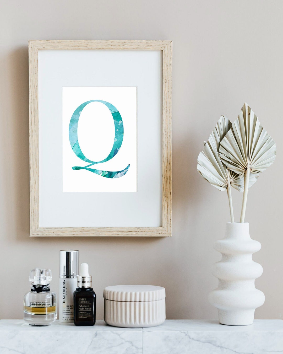 Letter "q" Poster Print, INSTANT ART, Name Initial Art, Q Name Artwork ...