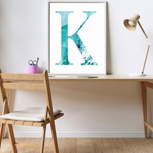 Letter "k" Poster Print, INSTANT ART, Name Initial Art, ABC Prints ...