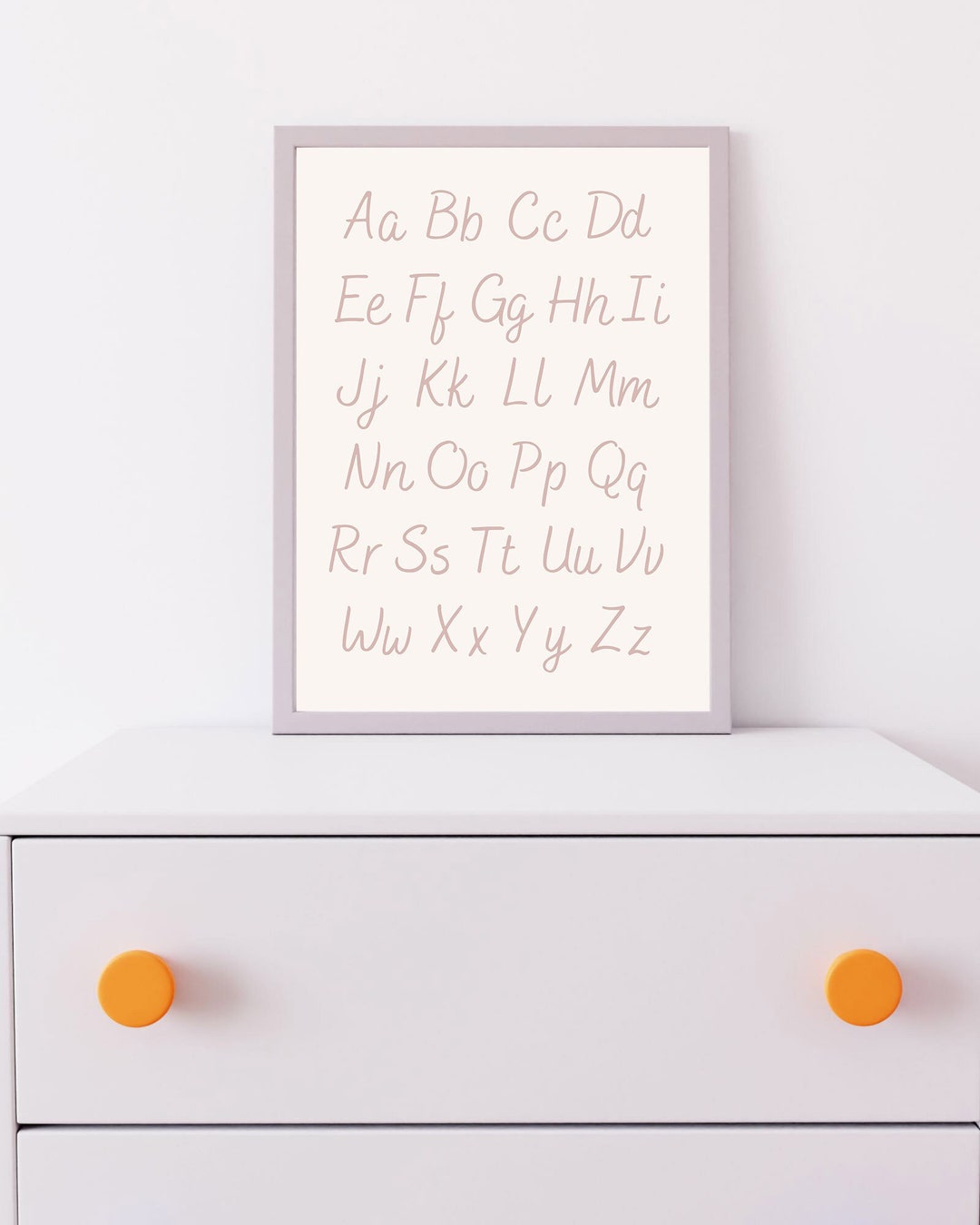 Alphabet Poster, Peachy Decor, Schoolhouse Print, Educational Print ...