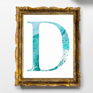 Letter D Poster Print, Modern Initial D, Alphabet Letter, Nursery Print ...