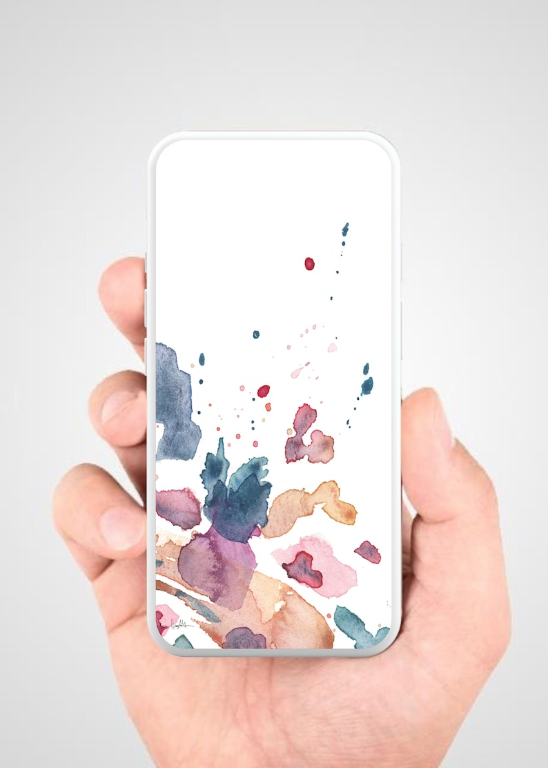 Iphone Lock Screen INSTANT DOWNLOAD Watercolor Phone - Etsy