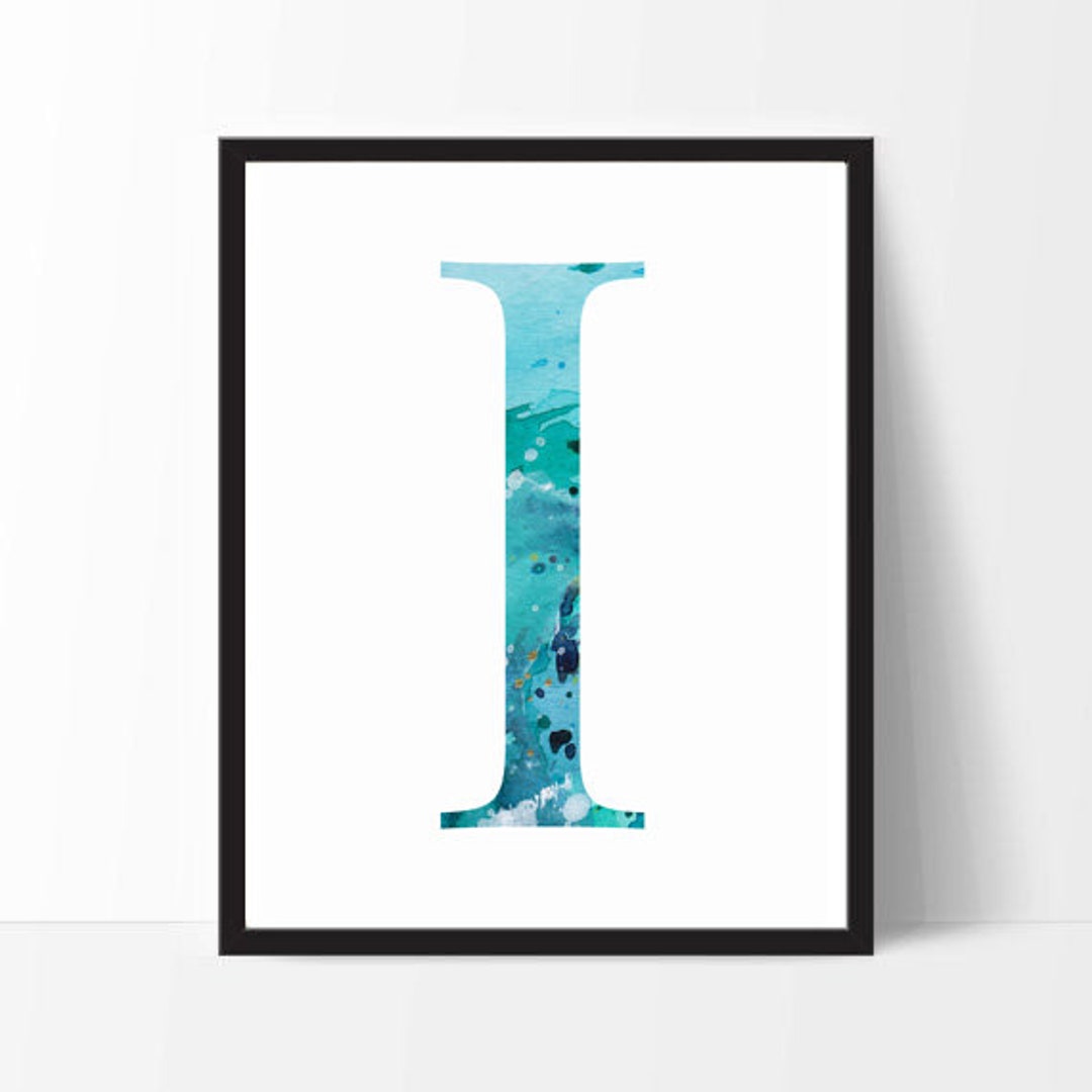 Letter "i" Poster Print, INSTANT ART, Name Initial Art, ABC Prints ...