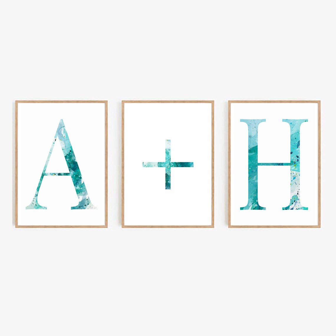 Personalized Letter Wall art Set of 3 ABC Nursery art | Etsy