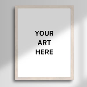 Vertical Wooden Art Frame Mockup, Shadow Overlays, Photoshop Mock Up, Smart Object, Minimalist ...