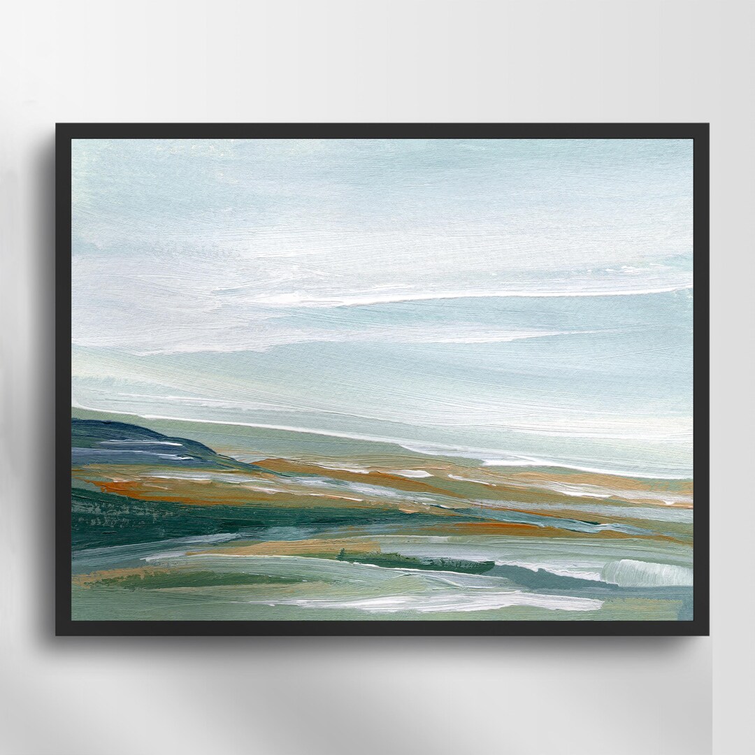 Green Fields, Abstract Landscape Painting by Kendra Castillo, Acrylic ...
