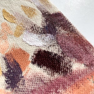 Hand Painted Canvas Zipper Pouch. Contemporary Tote Pouch, Abstract Art ...