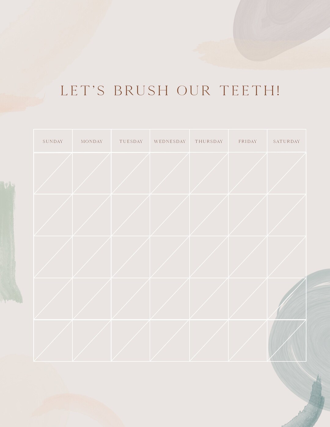 Brush Your Teeth Sticker Chart Printable - Etsy