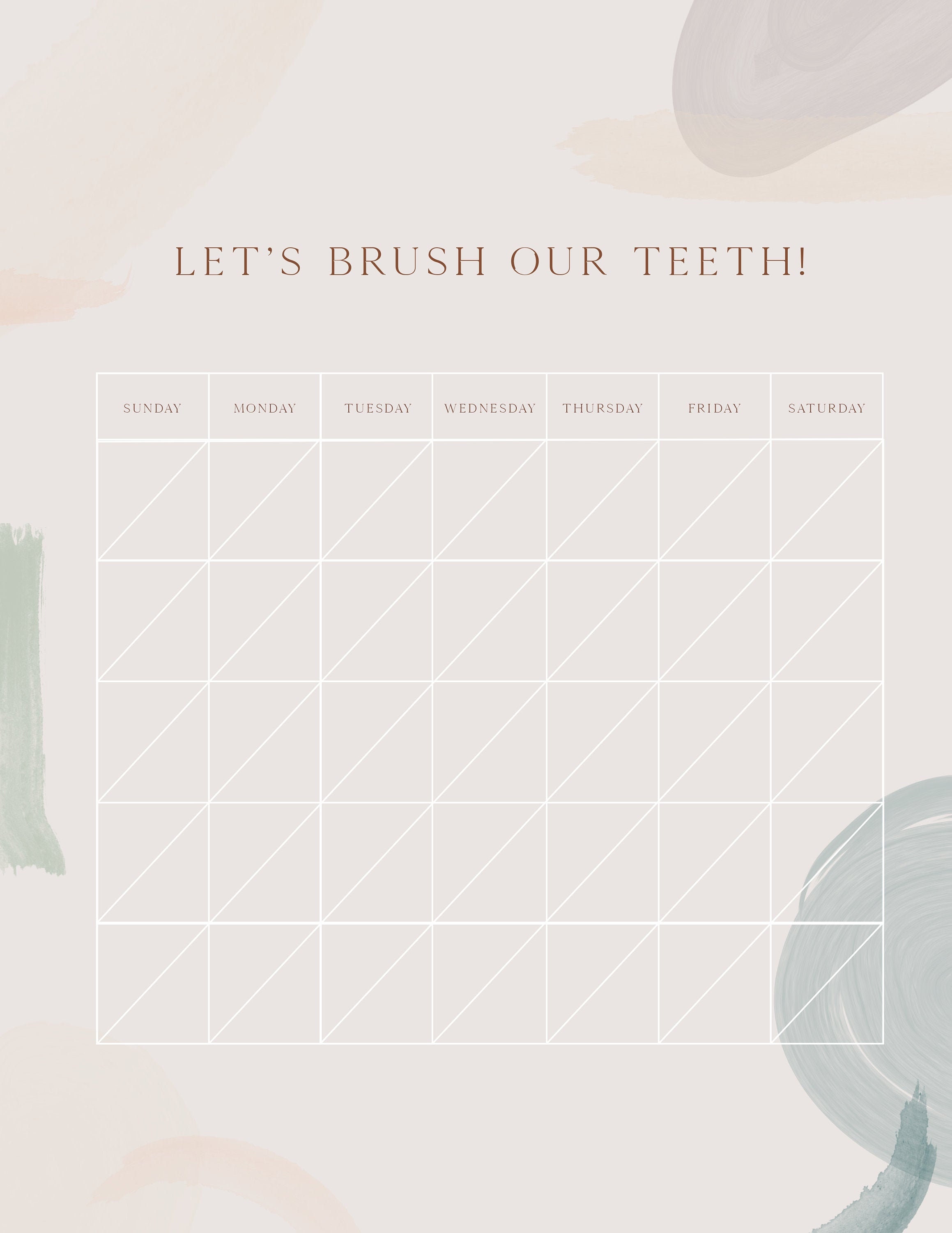 Brush Your Teeth Sticker Chart Printable - Etsy