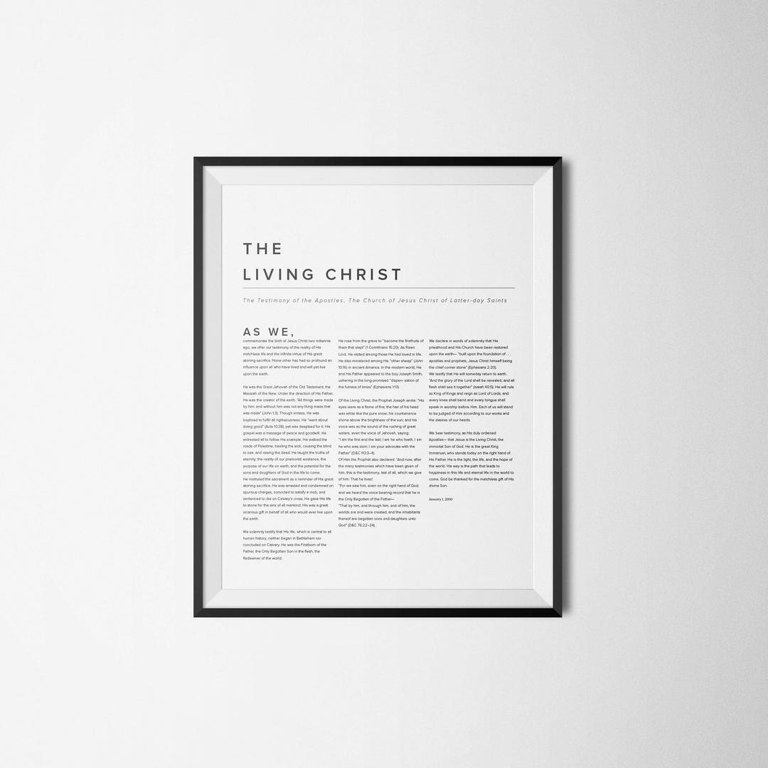 The Living Christ (printable Download 8.5x11, 11x14, and 16x20) - Etsy