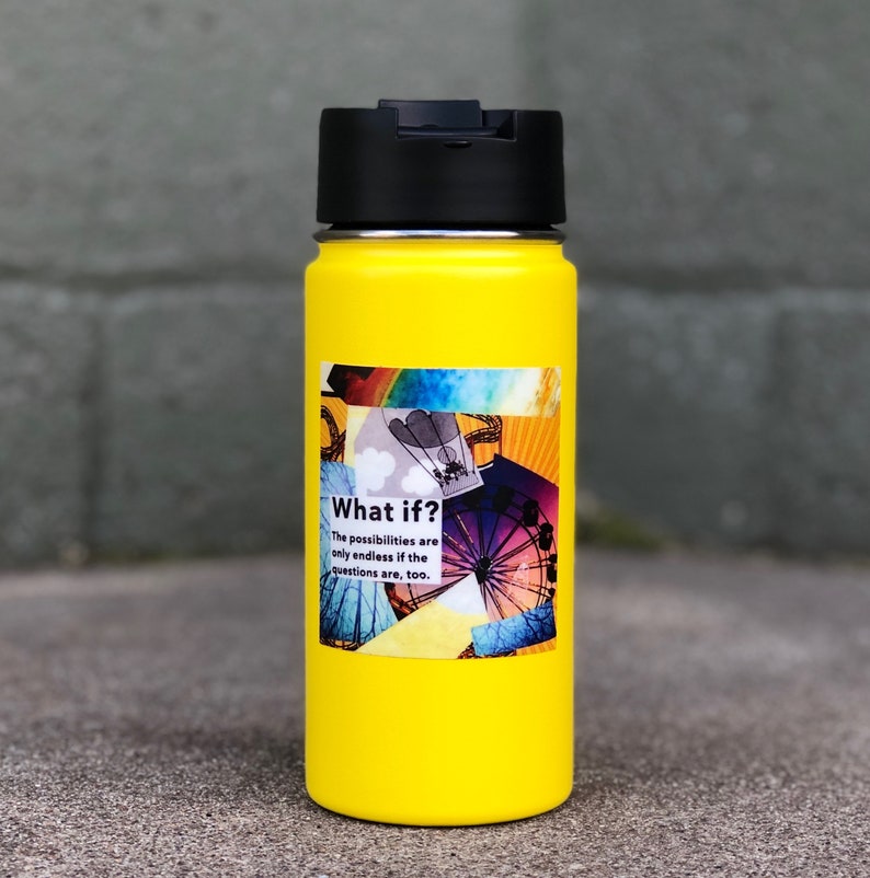 What If? - Vinyl Sticker Collage Art - Etsy