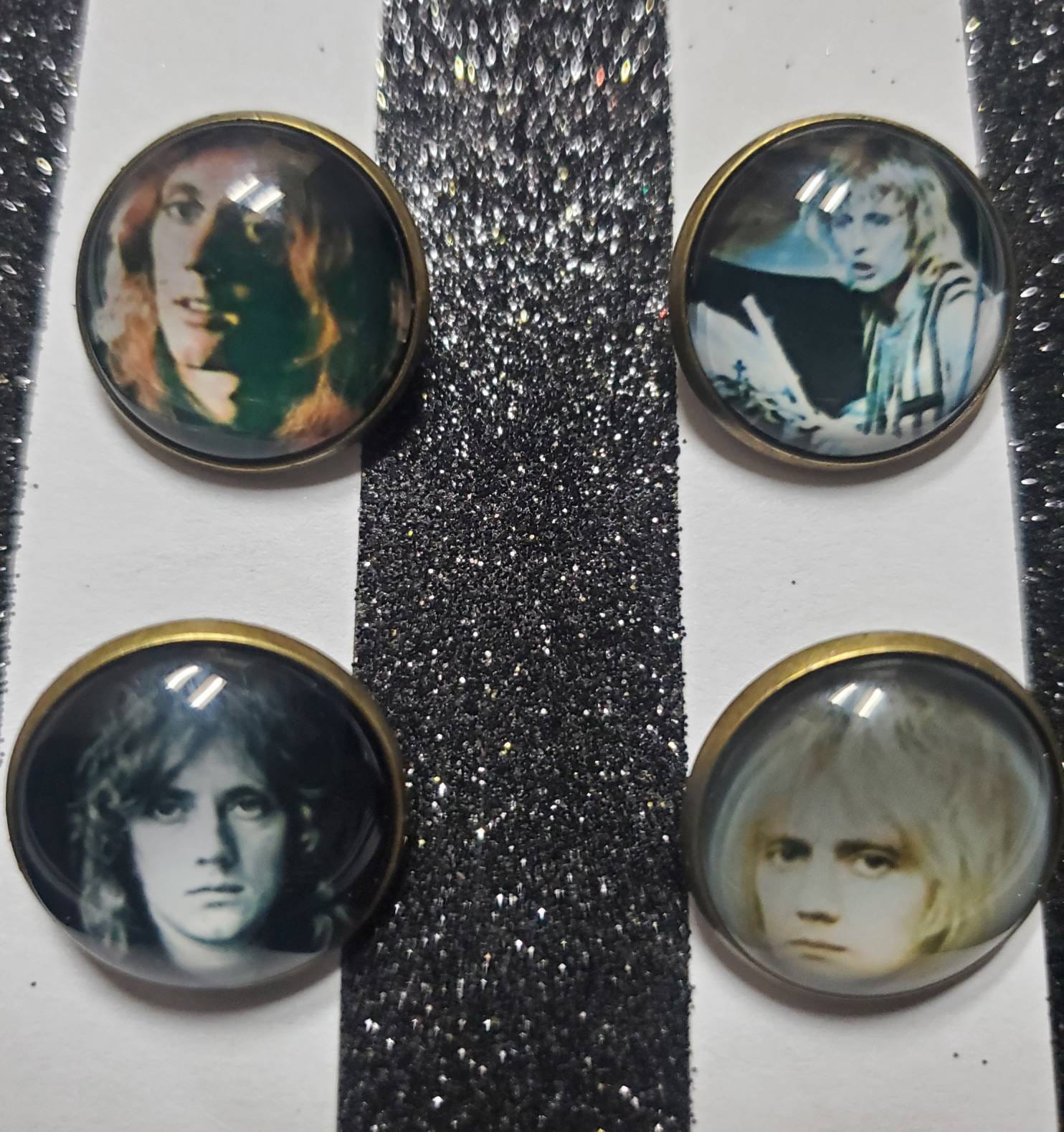 Roger Taylor Pin Set..set of 4 Roger Taylor Pins..fire..young Hot 70s ...